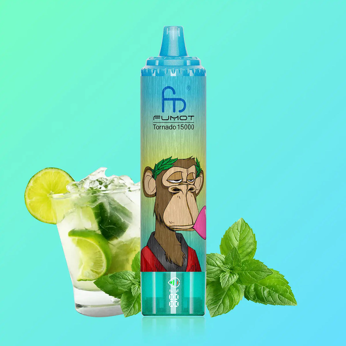 Fumot Tornado Vape 15000 - Fresh Menthol Mojito: Icy Freshness